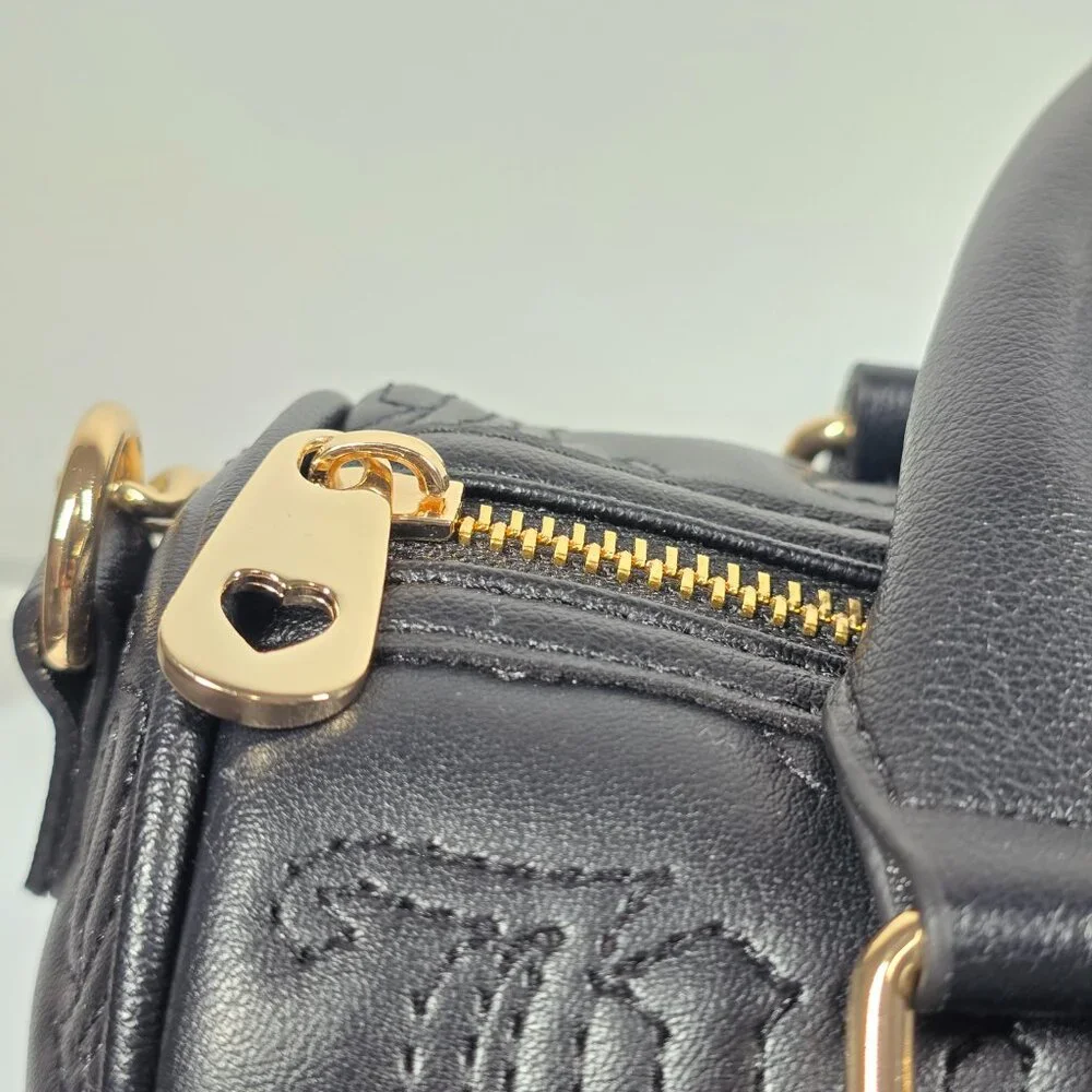 Juicy Couture | Bags | Juicy Couture Satchel Shoulder Bag Black Quilted ...